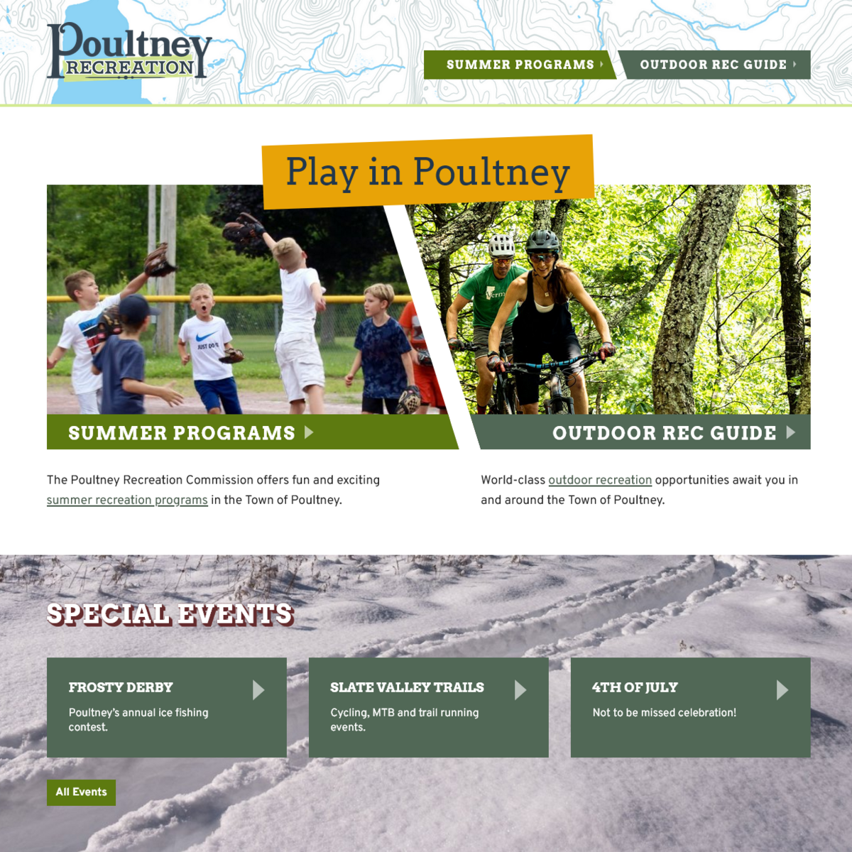 Launched: An engaging website redesign for town recreation department ...