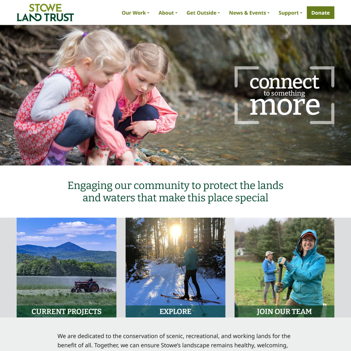 Launched: Website redesign for Stowe Land Trust - Ecopixel