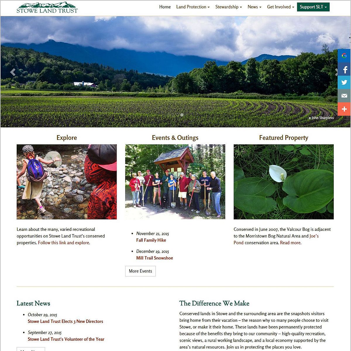 Ecopixel launches a new responsive website for Stowe Land Trust - Ecopixel Ecopixel launches a new responsive website for Stowe Land Trust - Ecopixel